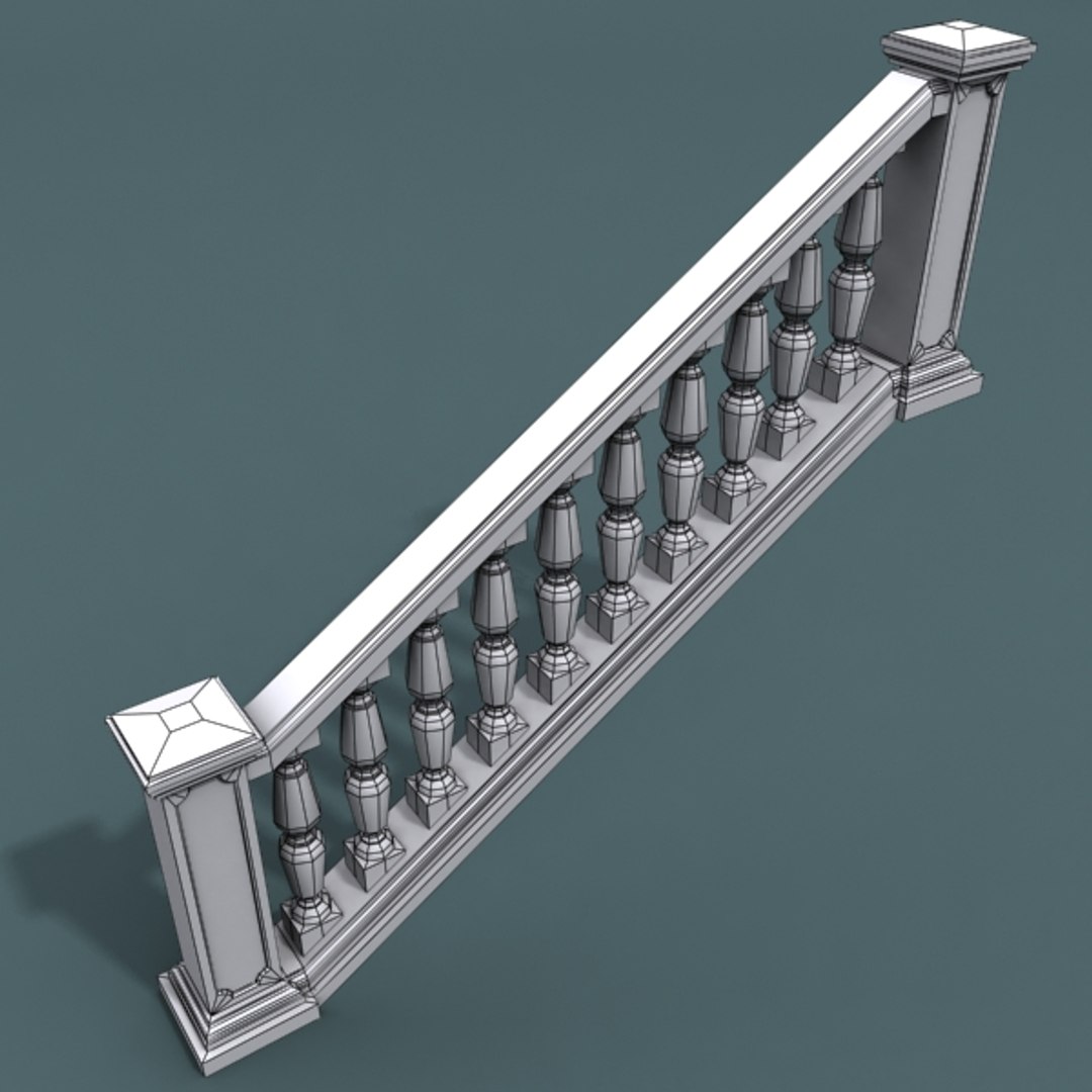 staircase balustrade 3d model