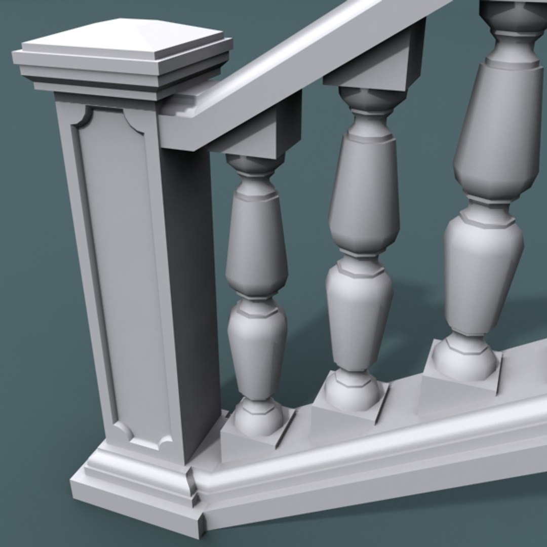 staircase balustrade 3d model