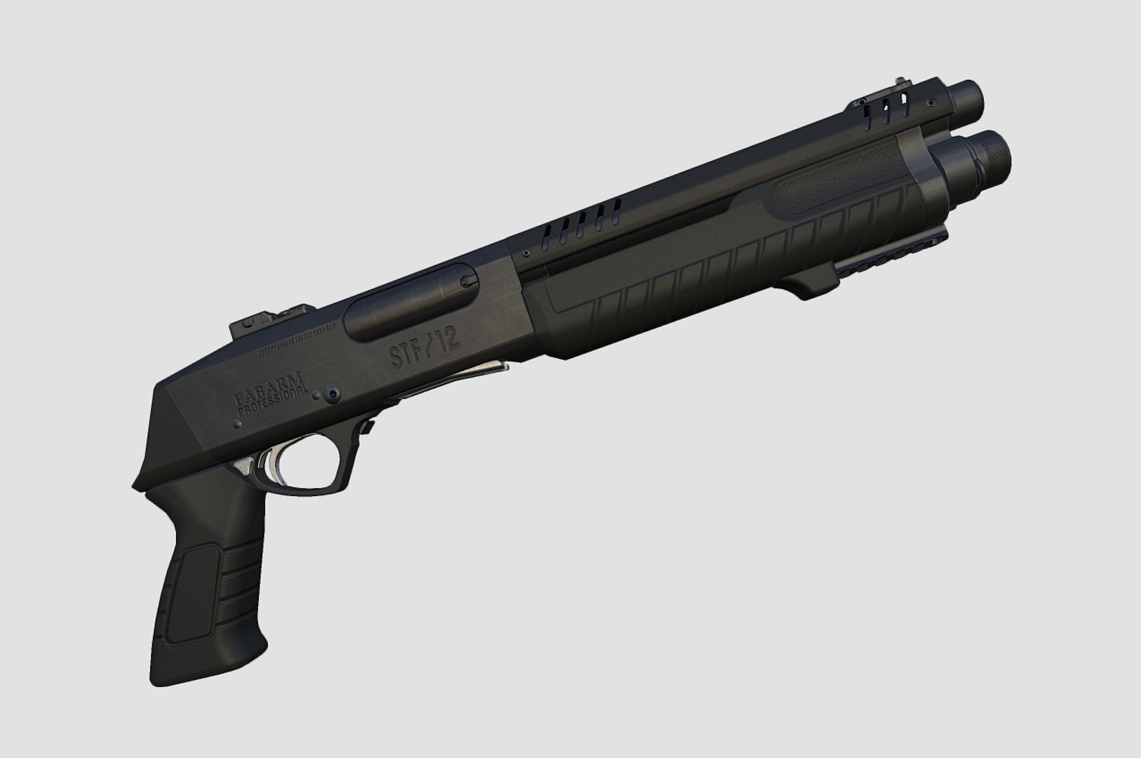 shotgun fabarm stf12 short 3d max