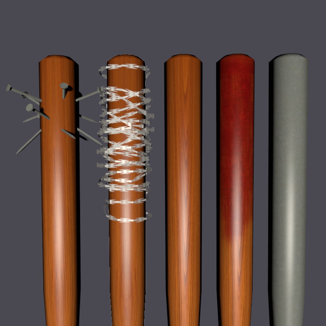 3d Set Bats Weapons