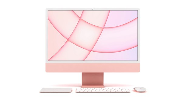Apple iMac 24 inch 2021 Pink All Set Model 3D - TurboSquid 1733085