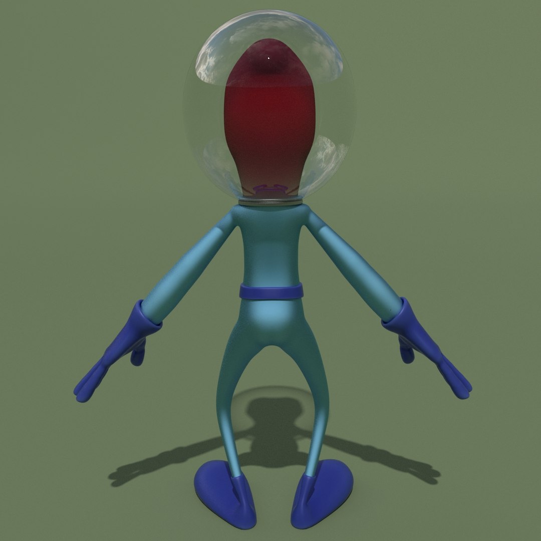Alien cartoon 3D model - TurboSquid 1200809