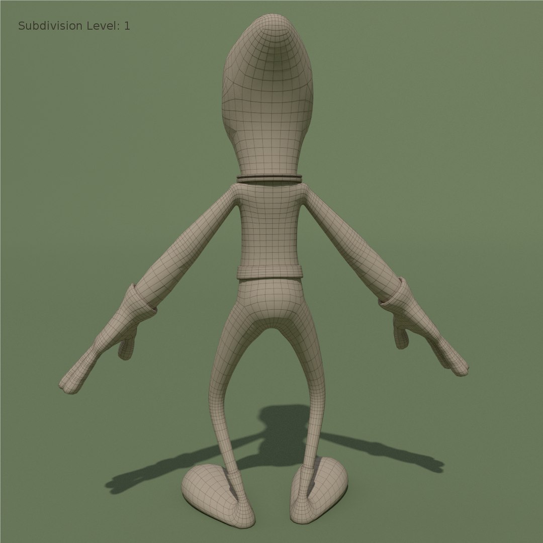 Alien cartoon 3D model - TurboSquid 1200809