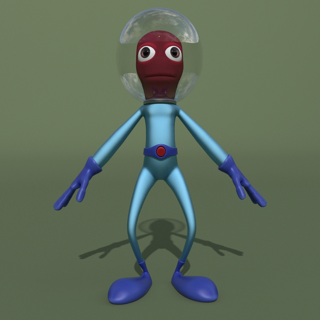 Alien cartoon 3D model - TurboSquid 1200809