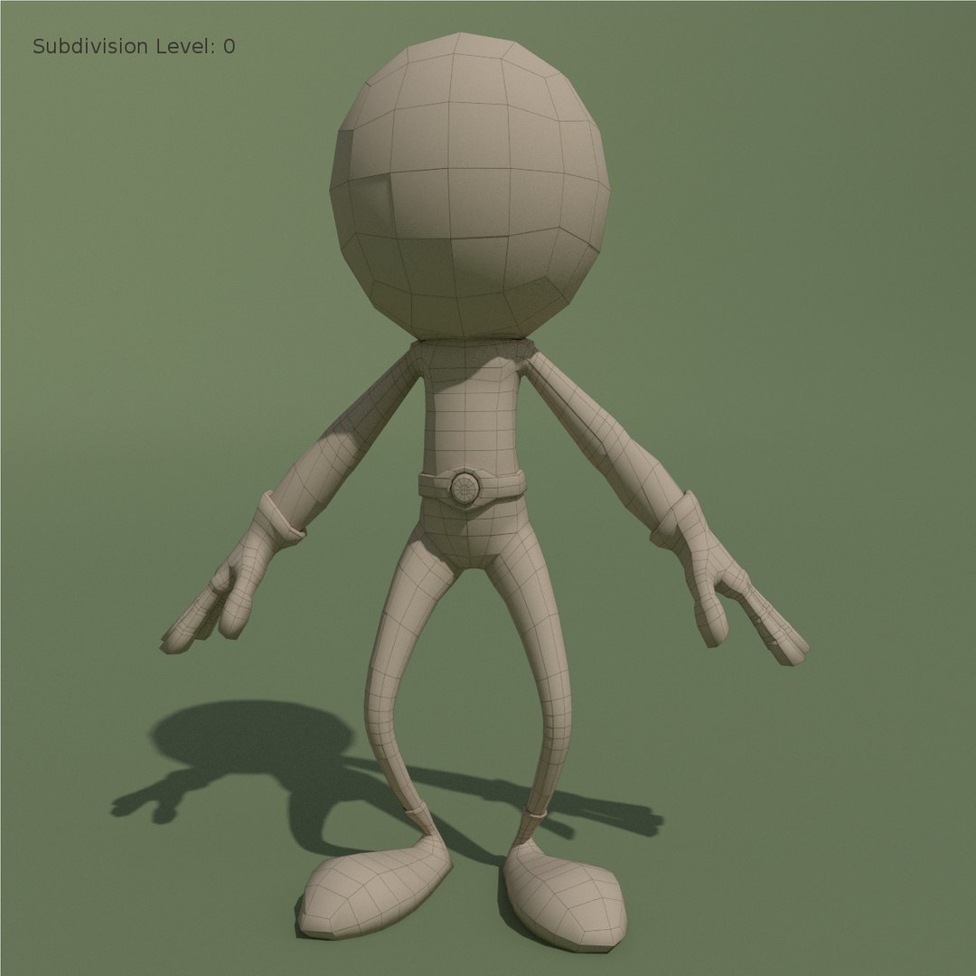 Alien cartoon 3D model - TurboSquid 1200809