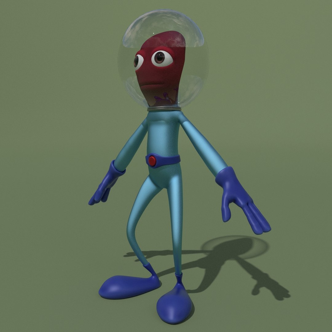 Alien cartoon 3D model - TurboSquid 1200809
