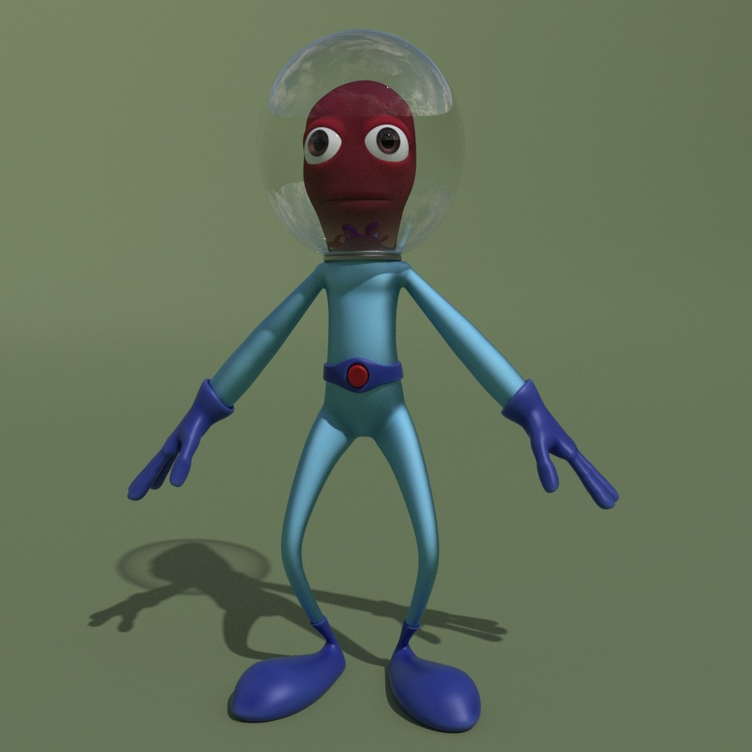 Alien cartoon 3D model - TurboSquid 1200809