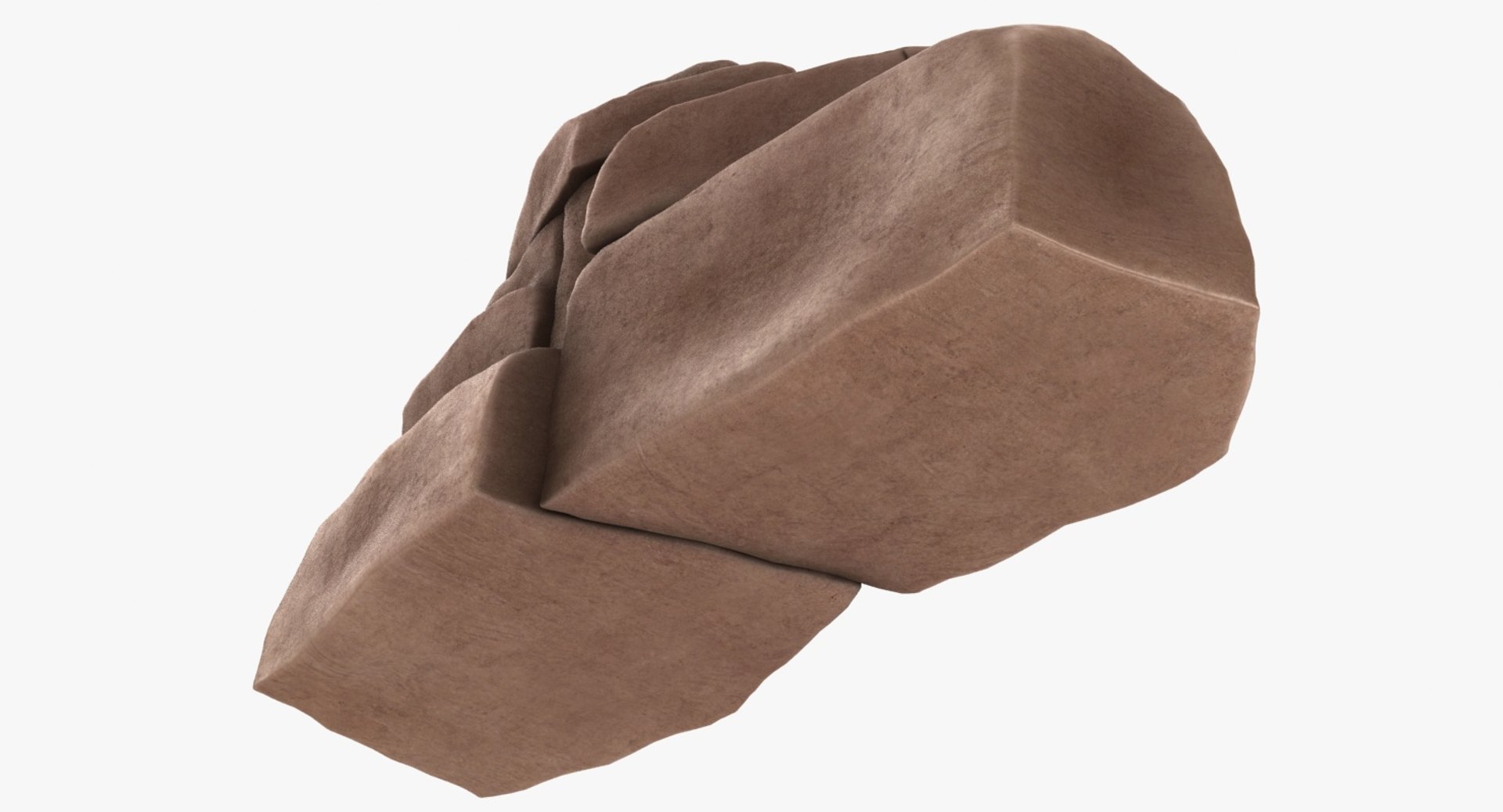 3D Model Realistic Blocky Rock Color - TurboSquid 1378598