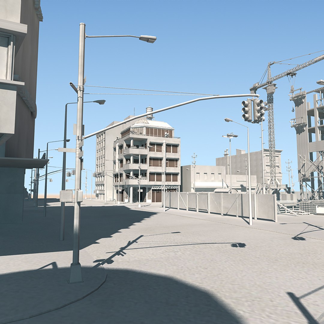 c4d city street