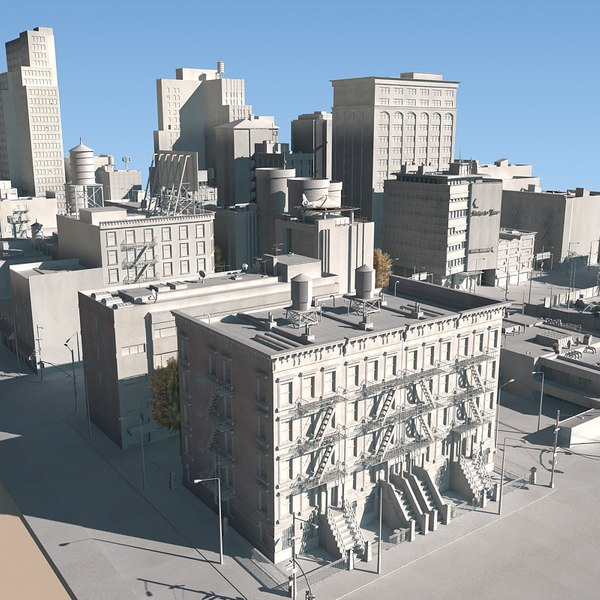real time city street 3d model
