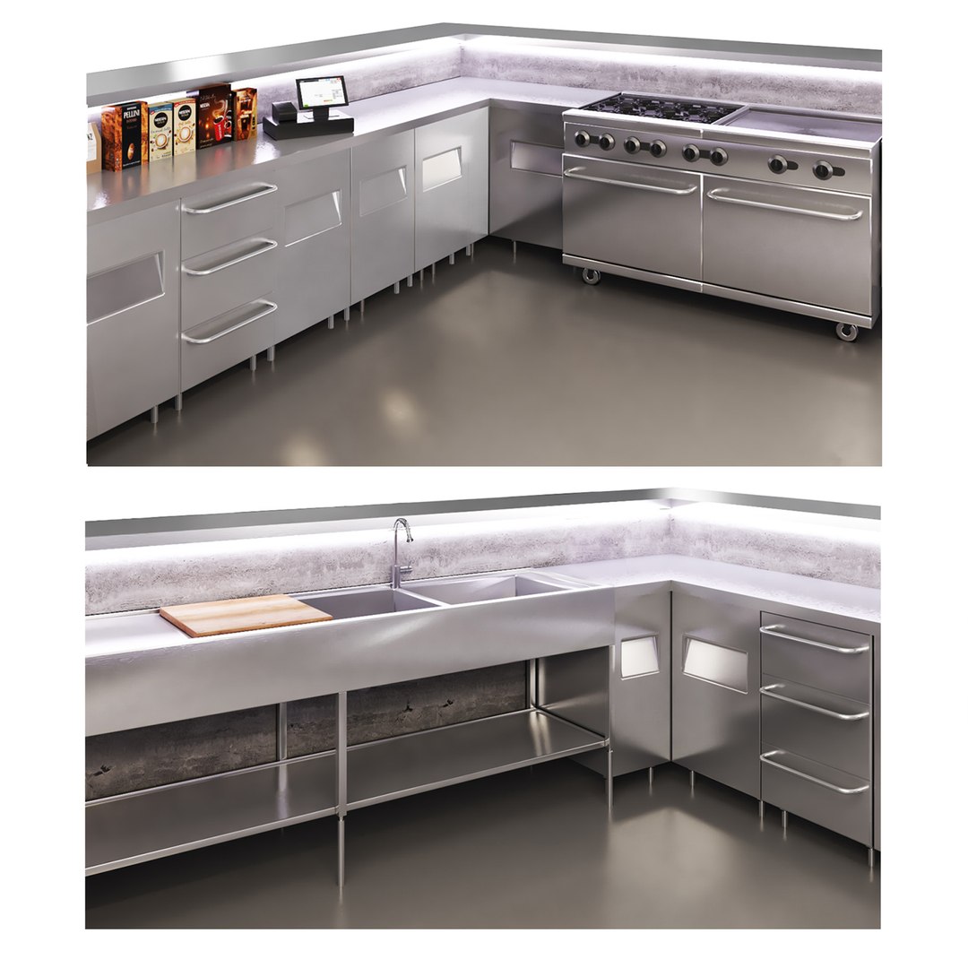 3D Cocktailbar 01 Cafe Island Bar - TurboSquid 2116707