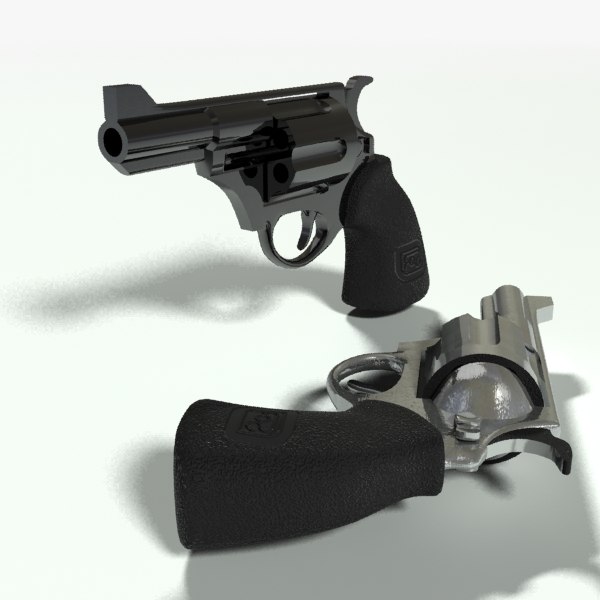 snub revolver 3d max