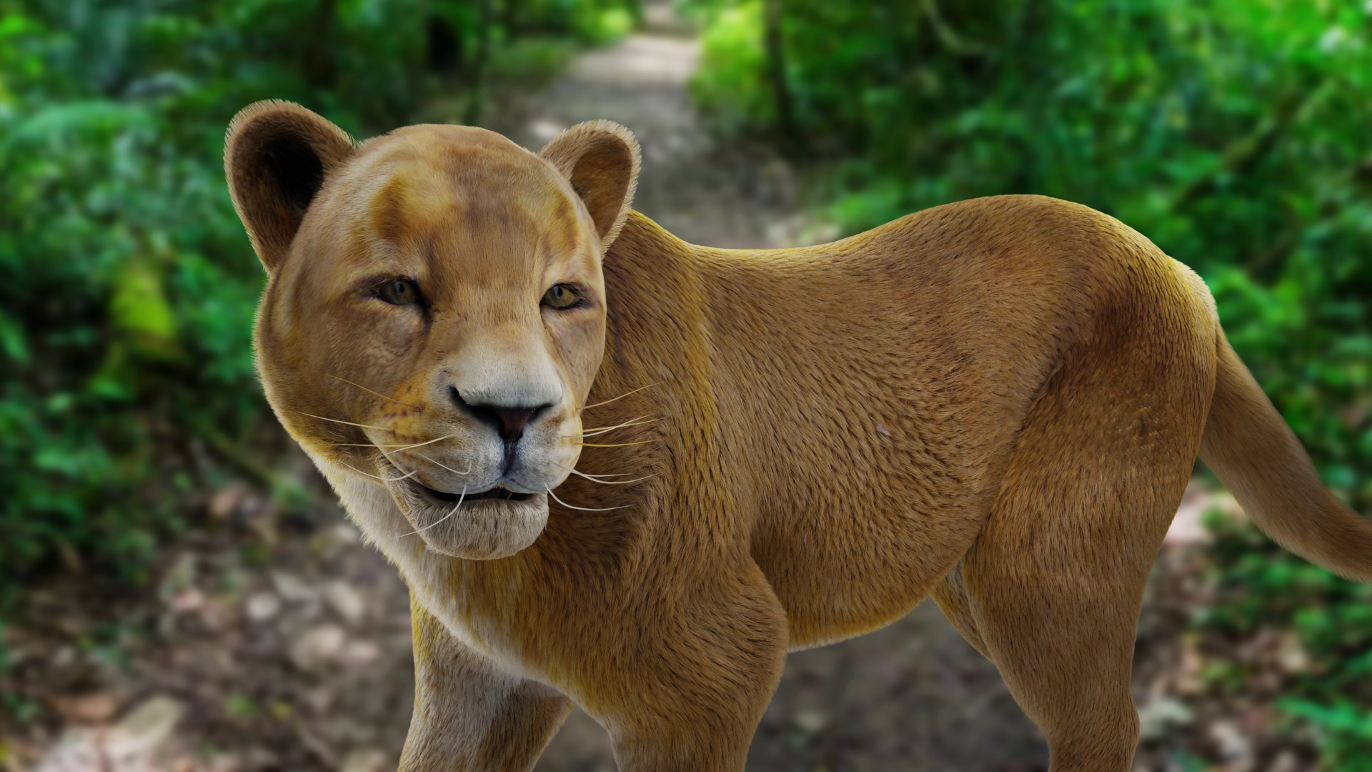 3D Fur Lioness V02 Rigged And Animation In Unity - TurboSquid 2034834