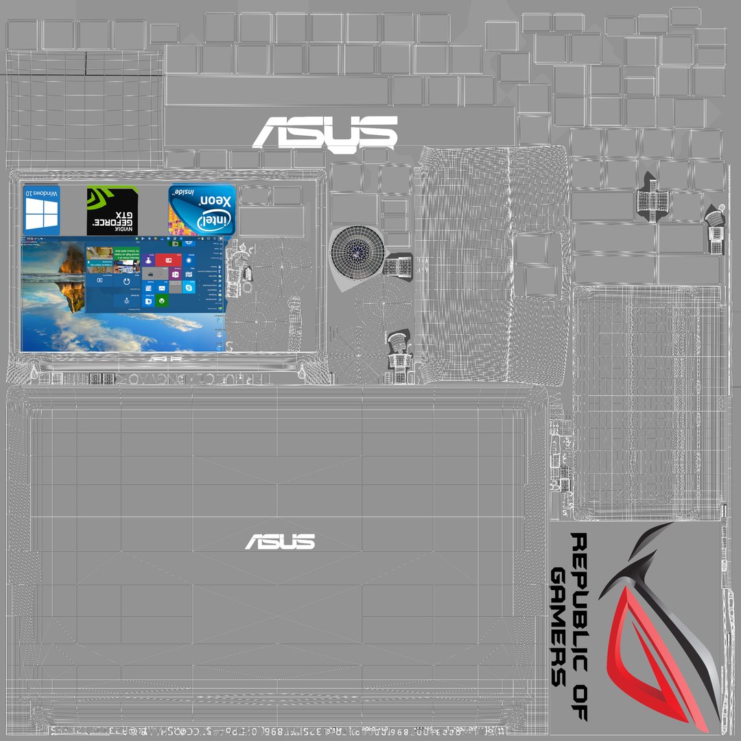 3D Asus Laptop - TurboSquid 2255292