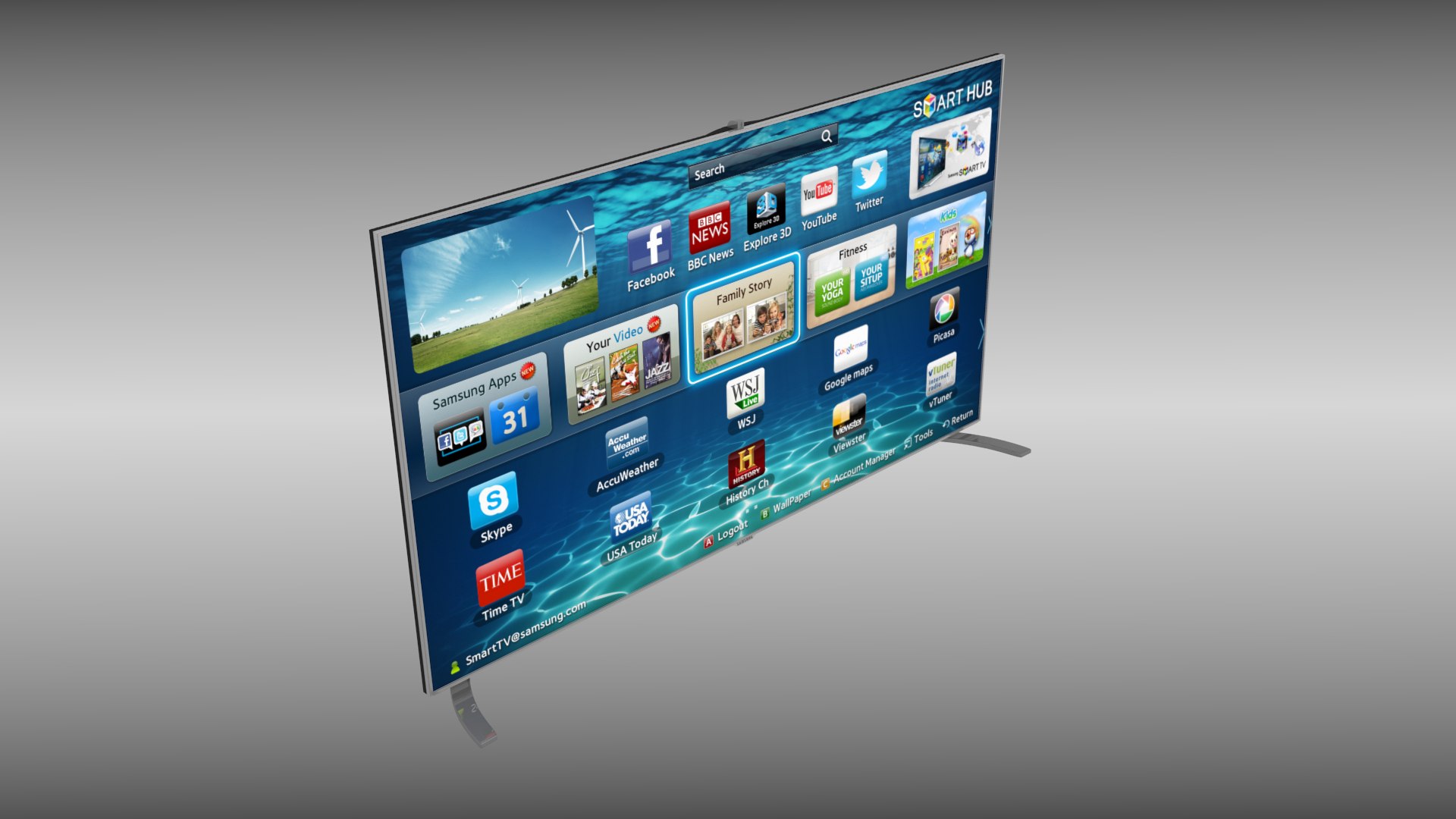 Samsung F8000 Smart Tv 3d Model