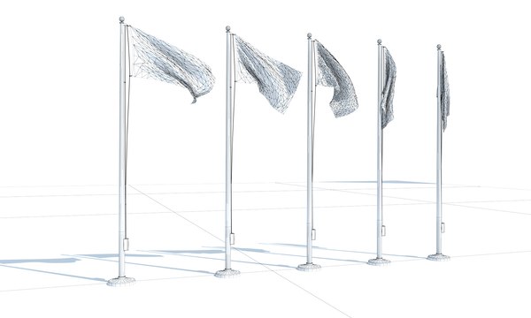 state usa flag 3d model