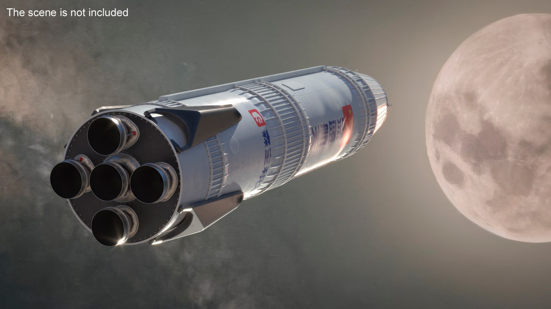3D Deep Blue Aerospace Nebula Rocket Rigged For Cinema 4D - TurboSquid 2399361