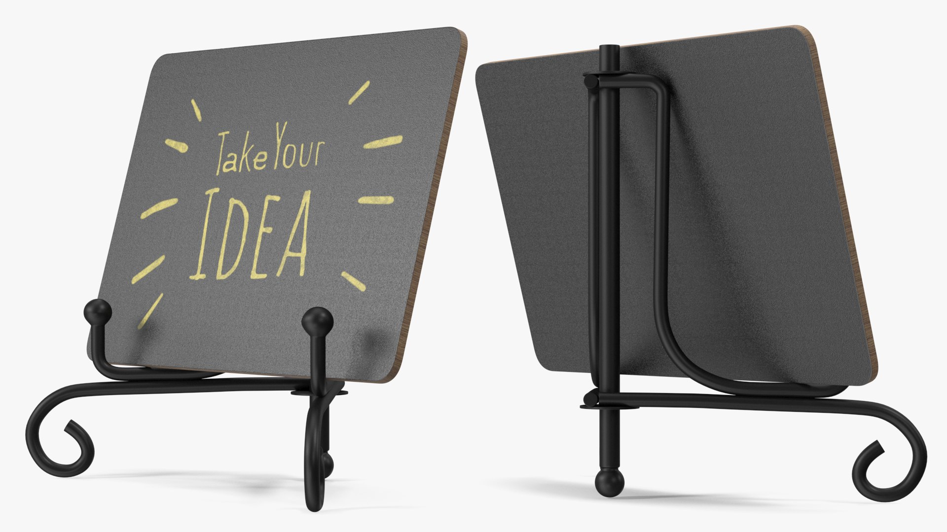 Small Wooden Chalkboard Black 3D - TurboSquid 2158866