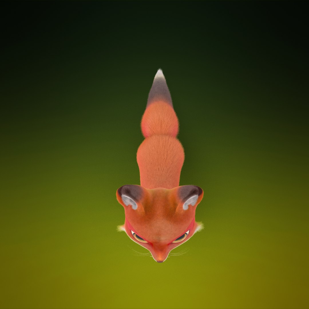 Cute Cartoon Fox Fur 3d Max