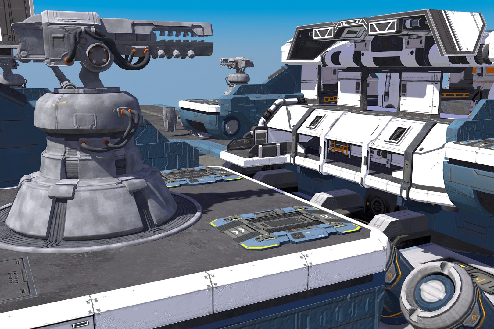 Futuristic Aircraft Base - Low Poly 3D model - TurboSquid 2030167