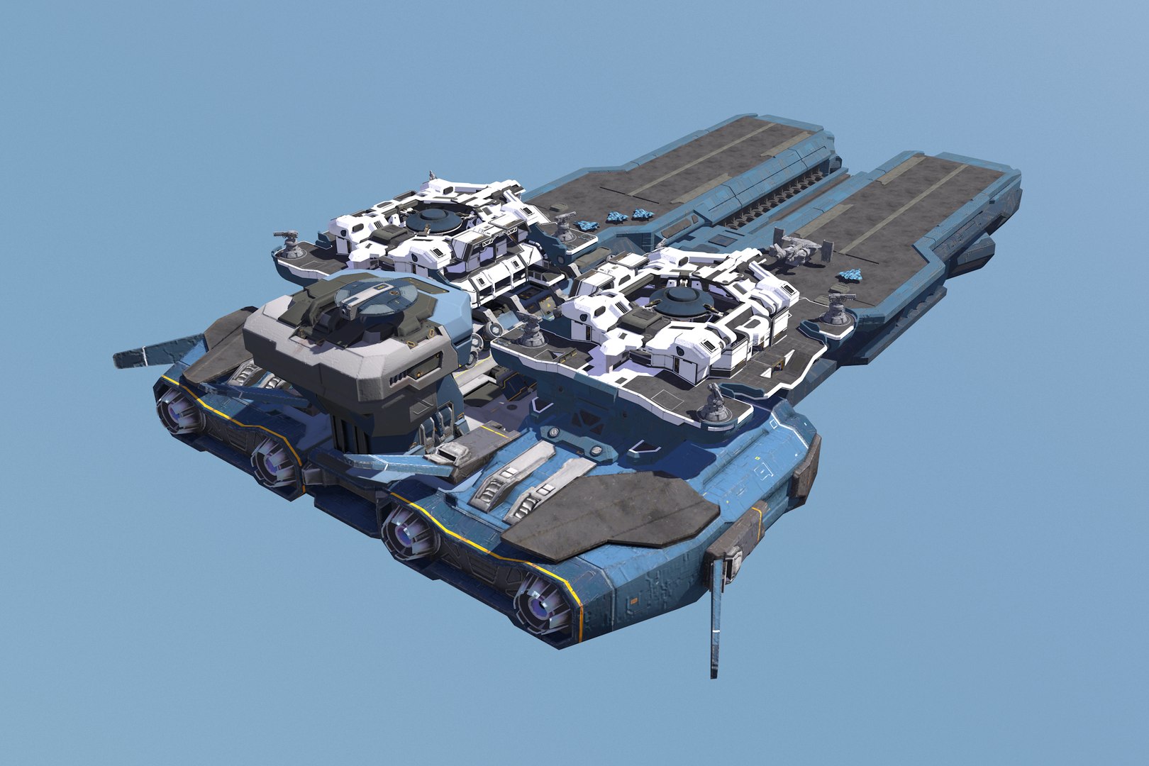 Futuristic Aircraft Base - Low Poly 3D Model - TurboSquid 2030167