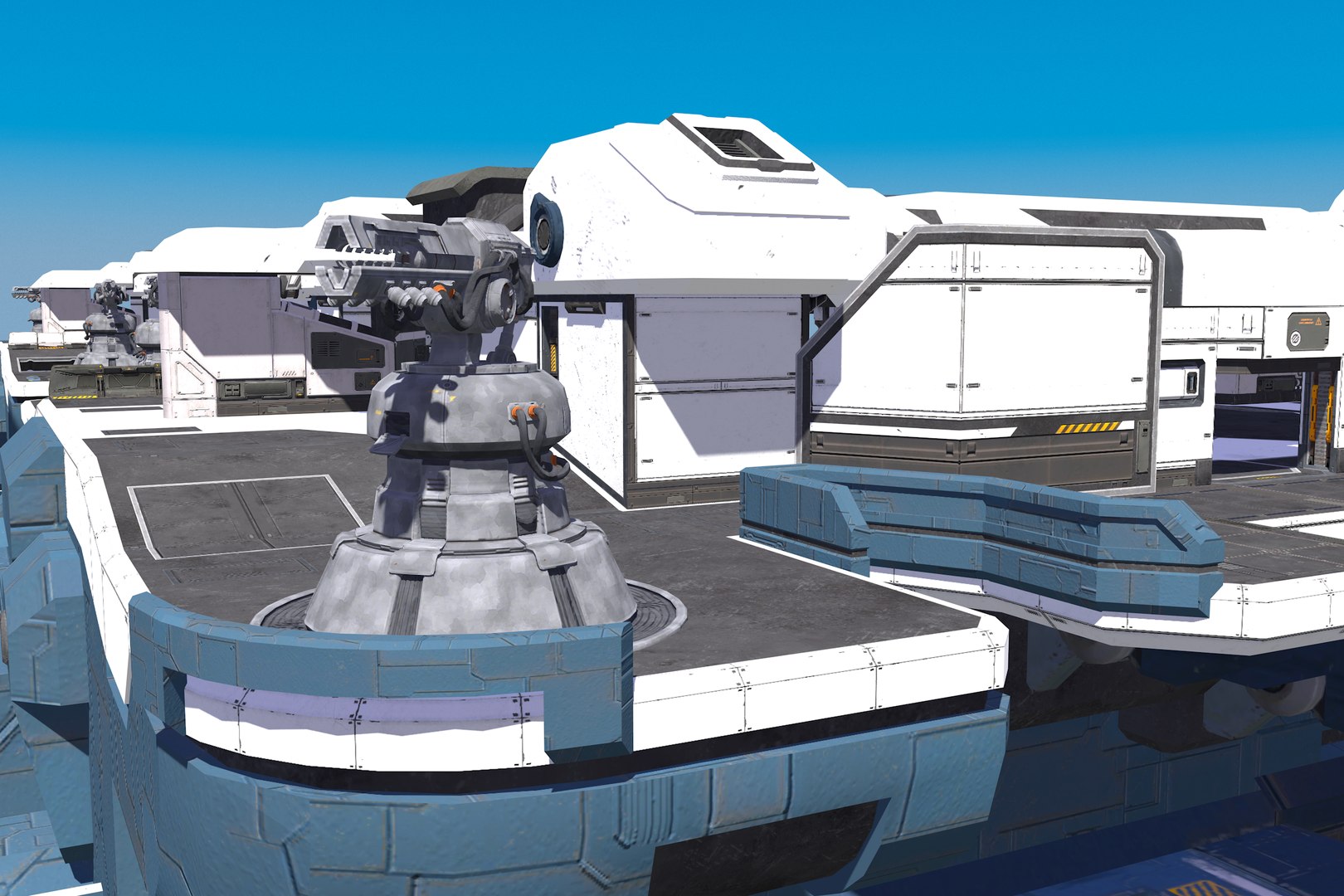 Futuristic Aircraft Base - Low Poly 3D model - TurboSquid 2030167