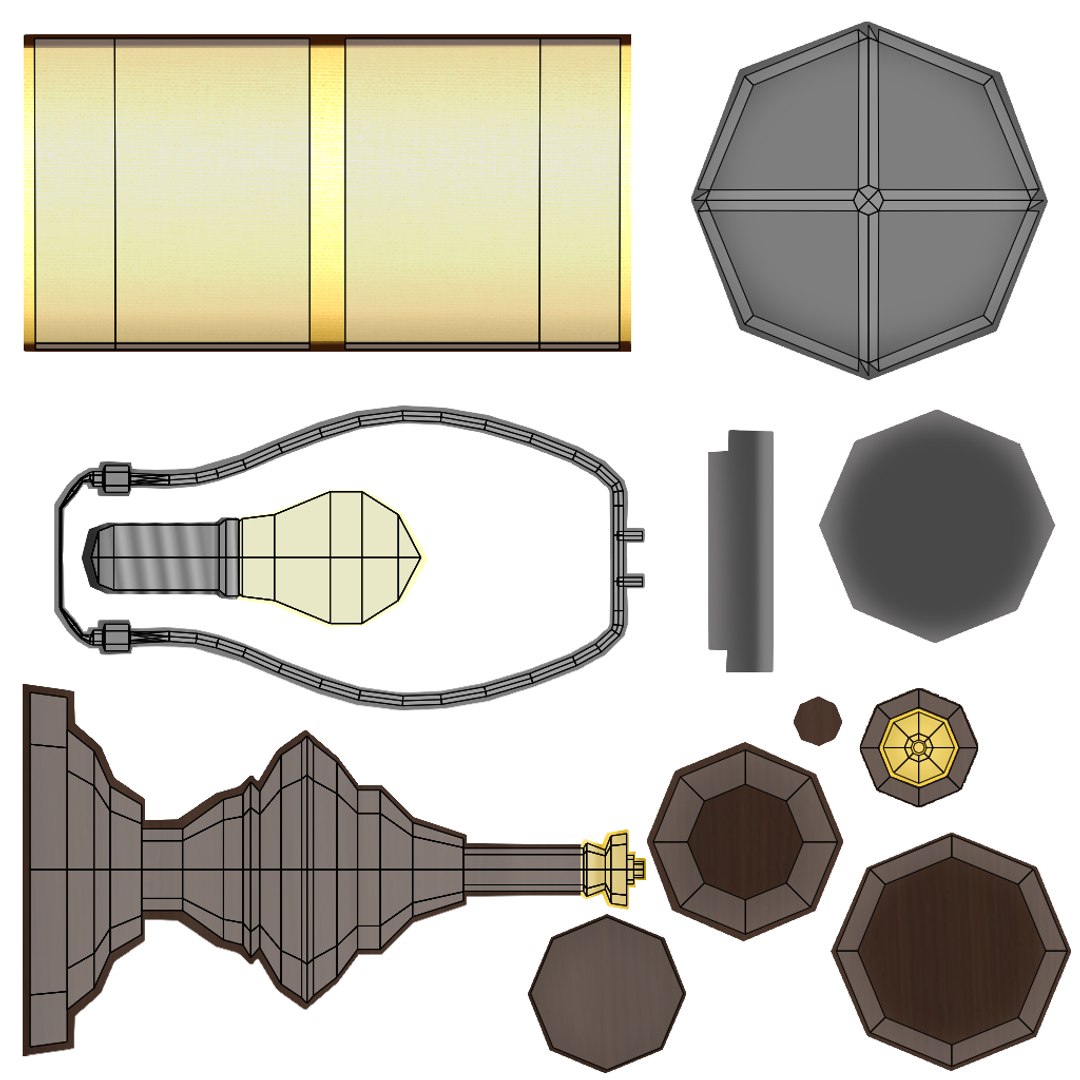 LowPoly Lamp Shade 3D Model - TurboSquid 2414652