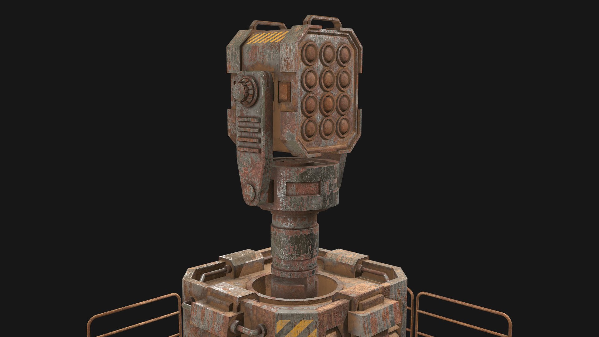 Rusty Turret-1-V1 3D Model - TurboSquid 2300228
