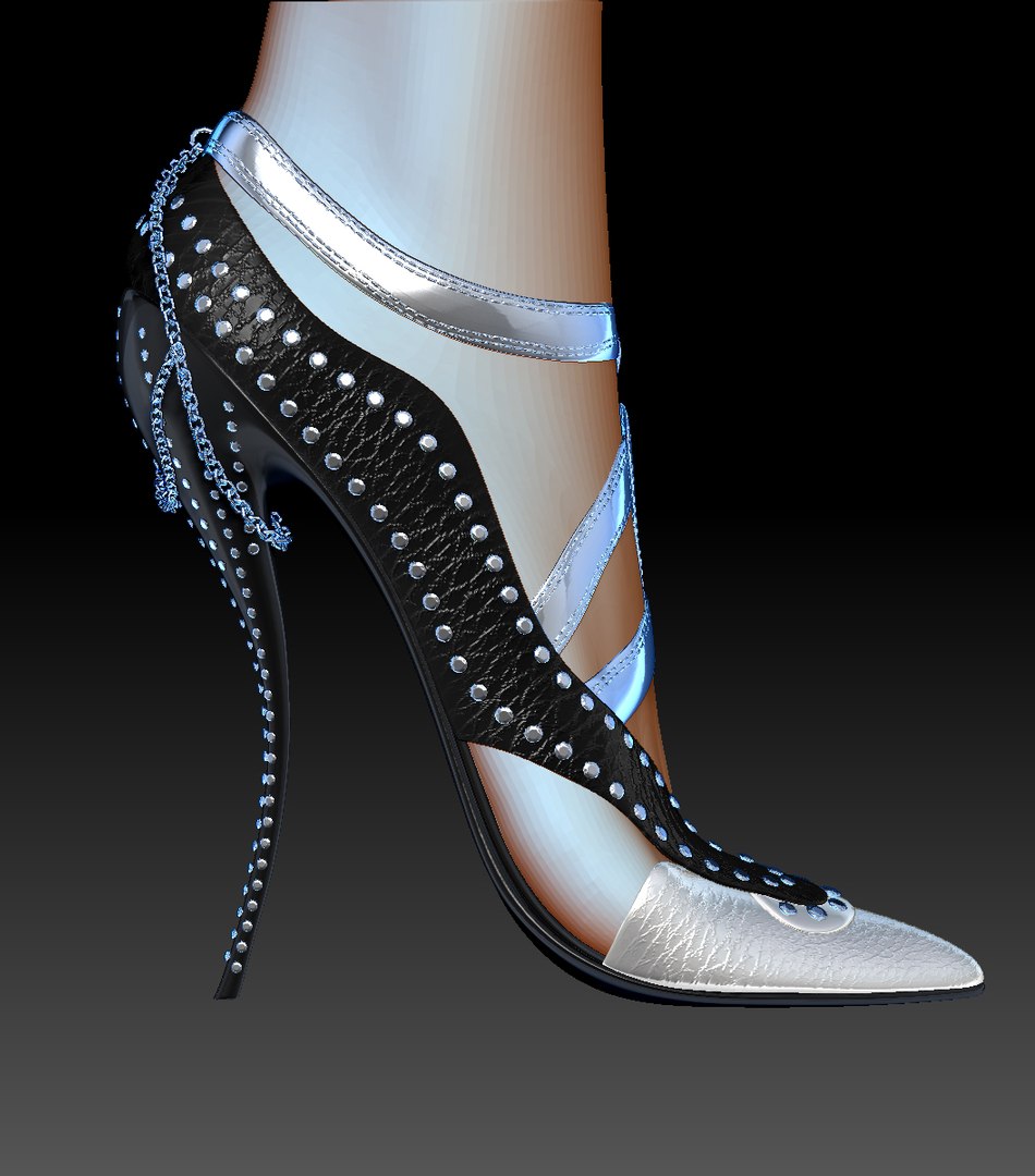 3d Model Realistic Female Shoes