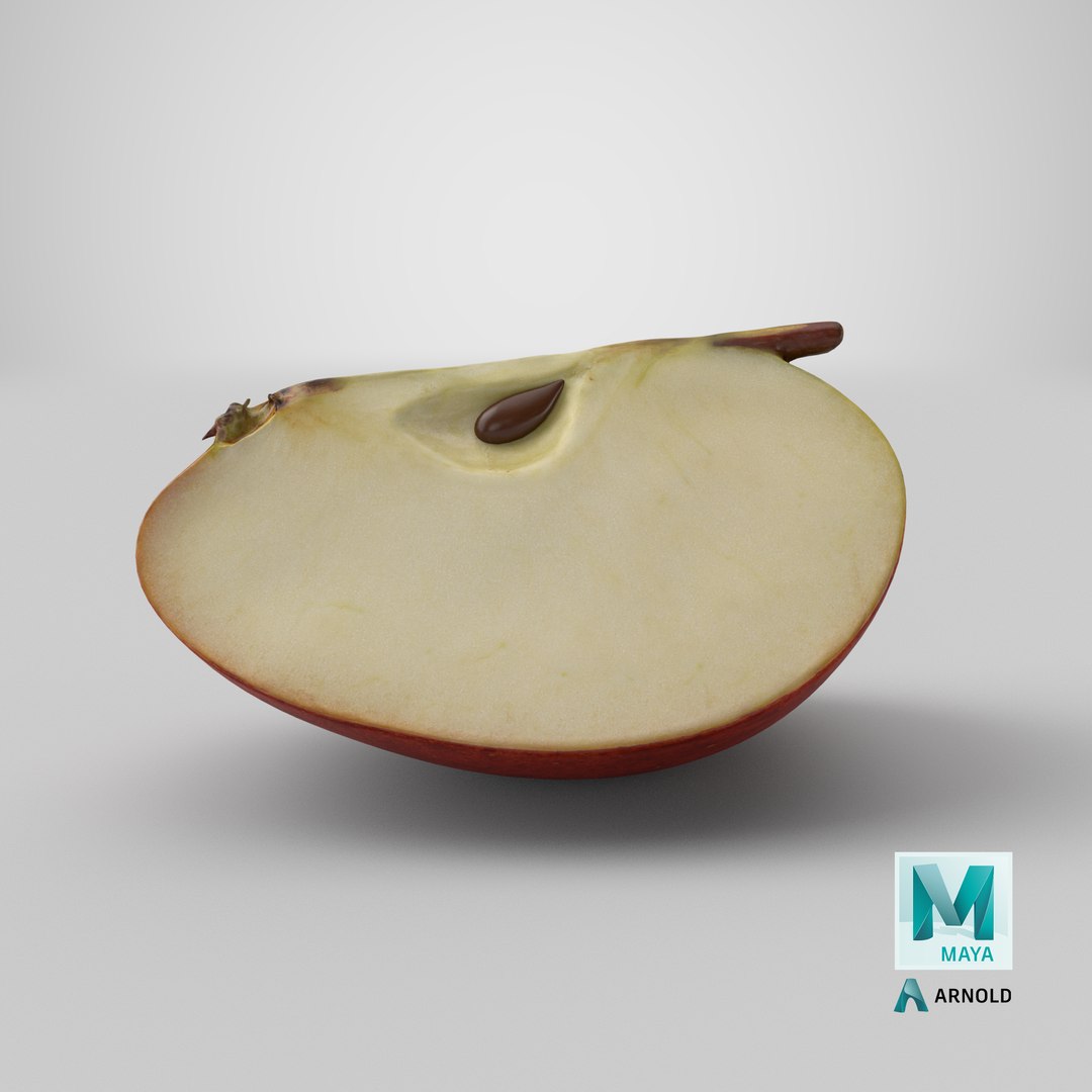 3D Apple Slice - TurboSquid 1762794