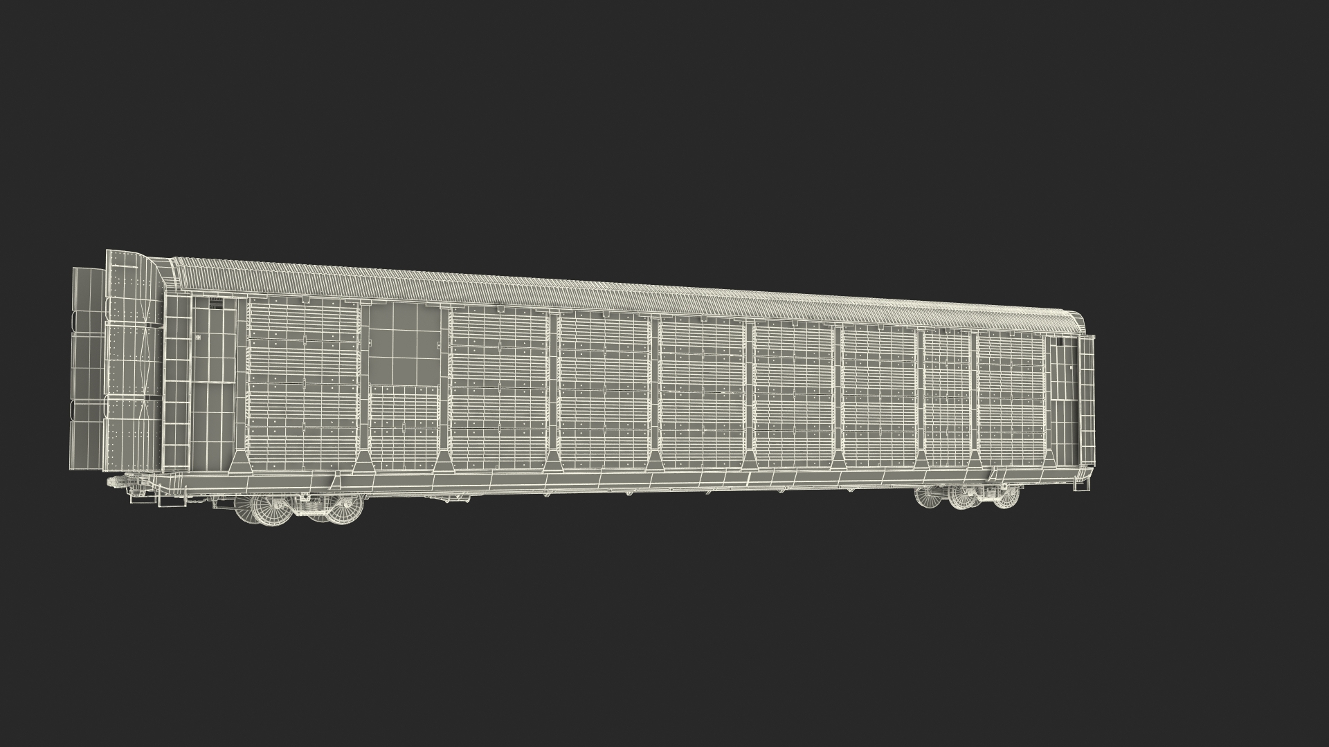 3D Autorack Railroad Car With Electric Cars Model - TurboSquid 2307412