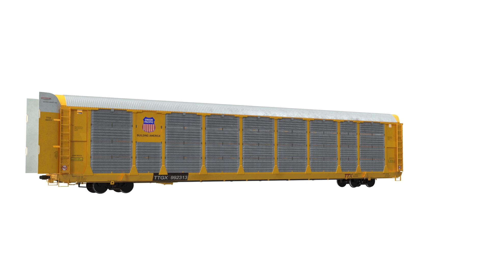 3D Autorack Railroad Car With Electric Cars Model - TurboSquid 2307412