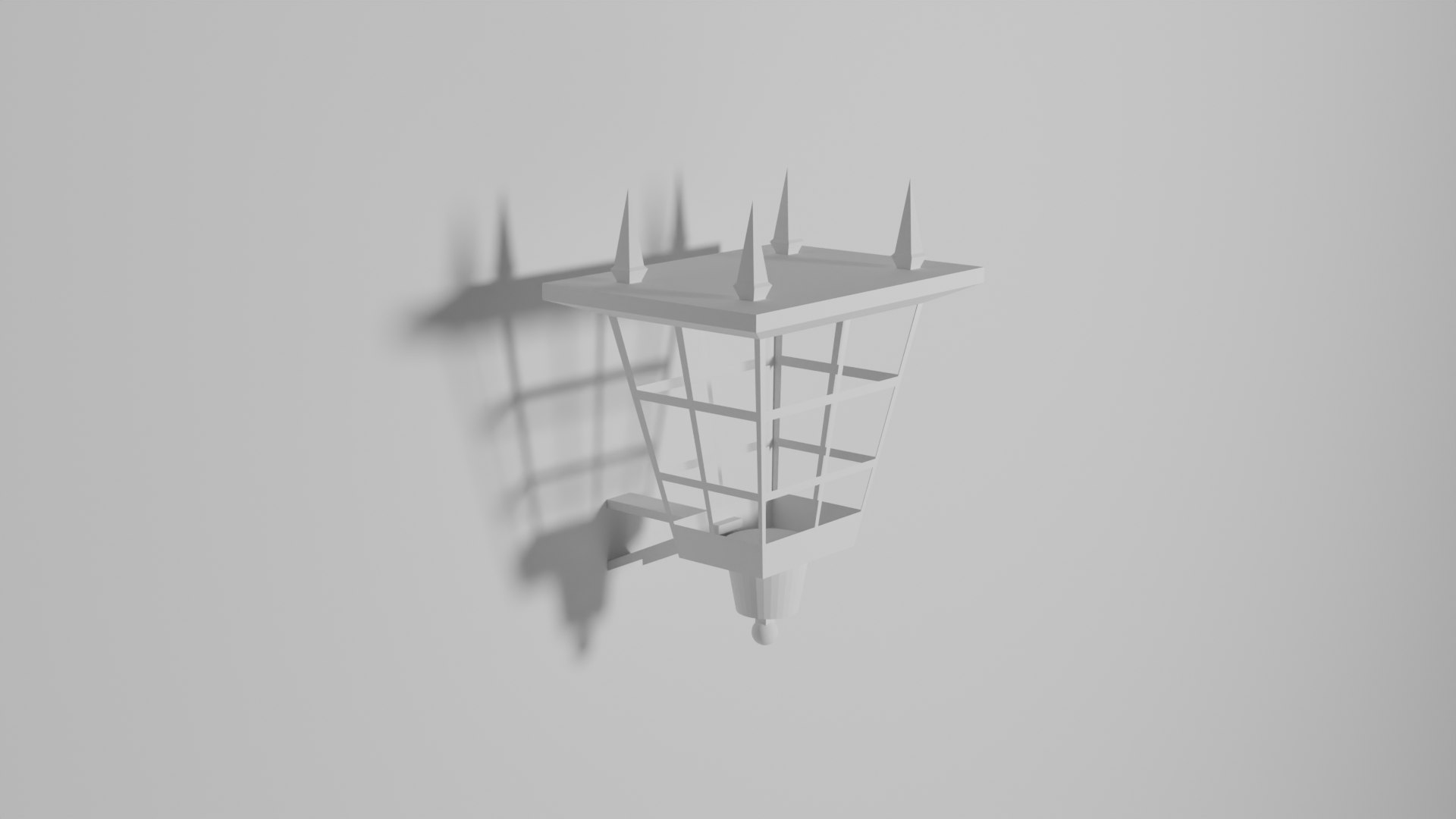 3D Wall Medieval Street Light - Lamp - TurboSquid 1991301