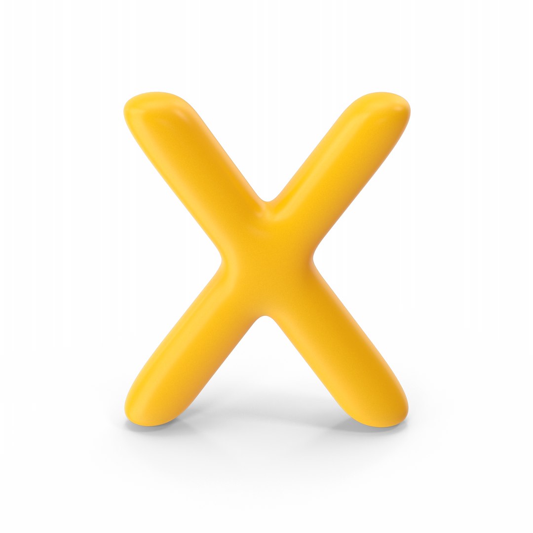 3D Letter X Orange - TurboSquid 1865818