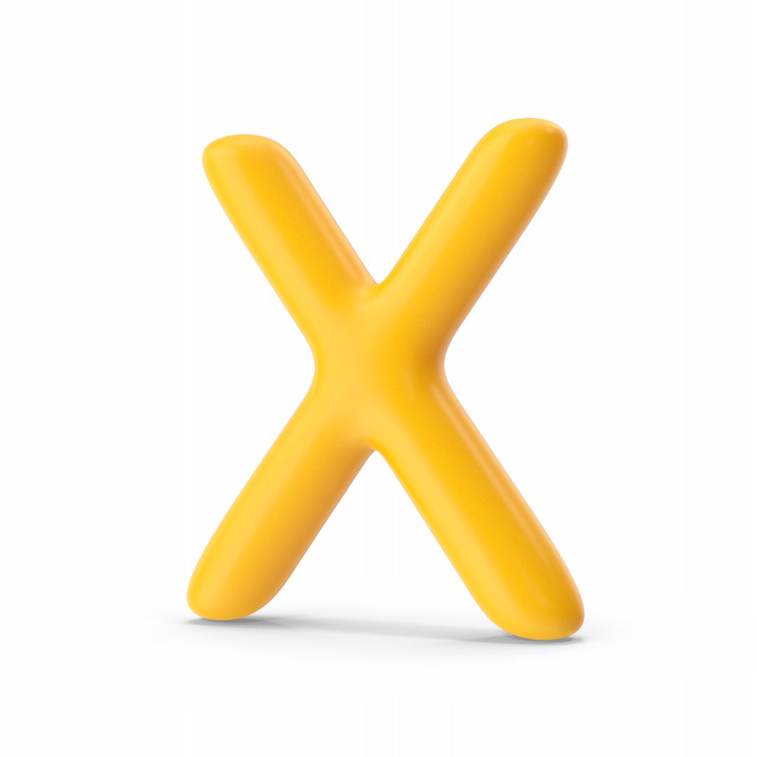 3D Letter X Orange - TurboSquid 1865818