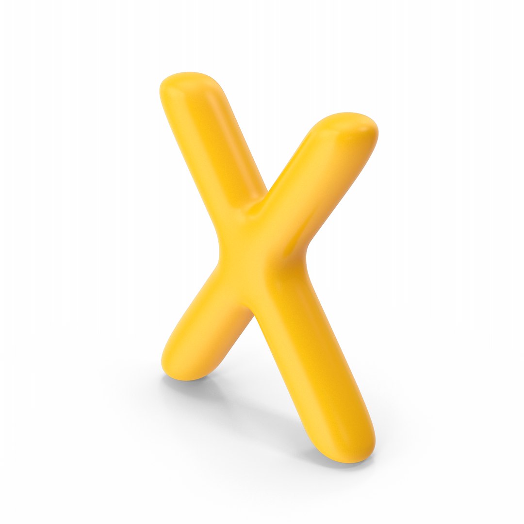3D Letter X Orange - TurboSquid 1865818