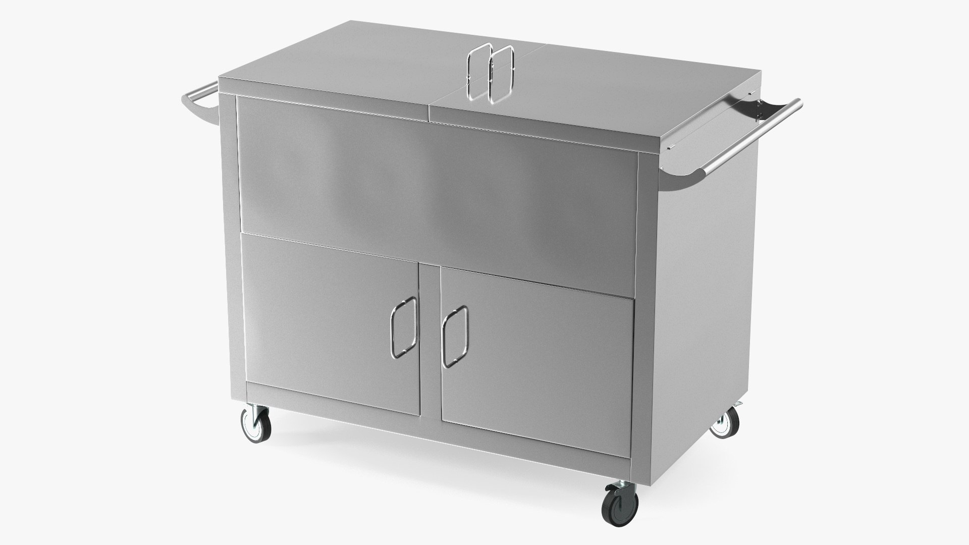 Stainless Steel Case Cart 3D Model - TurboSquid 2246270