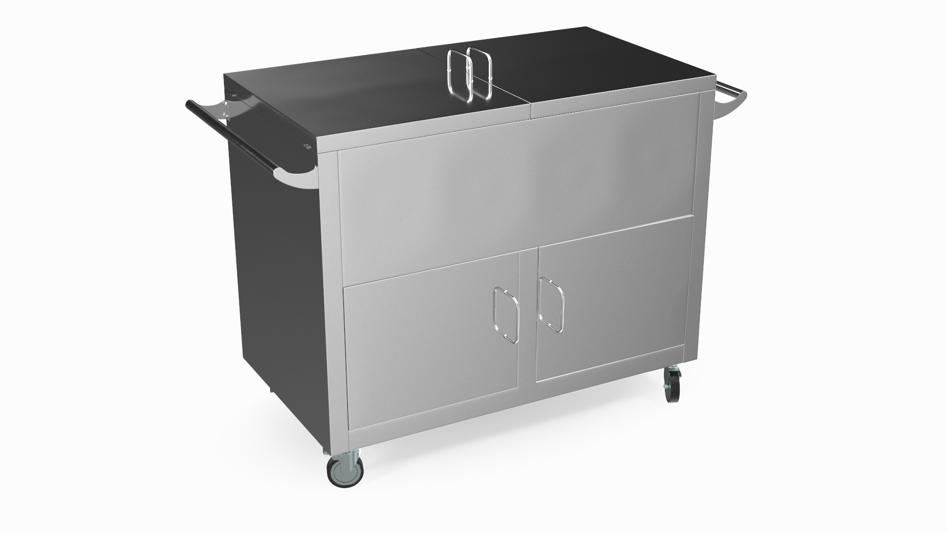 Stainless Steel Case Cart 3D Model - TurboSquid 2246270