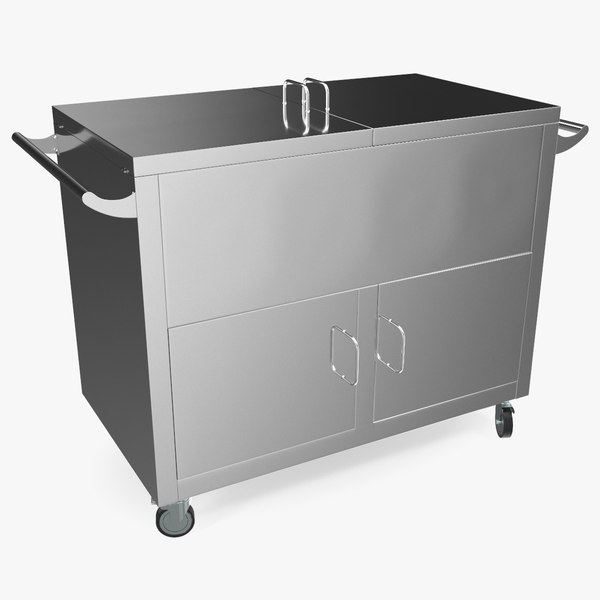스테인레스 스틸 케이스 카트 3D 모델 - TurboSquid 2246270