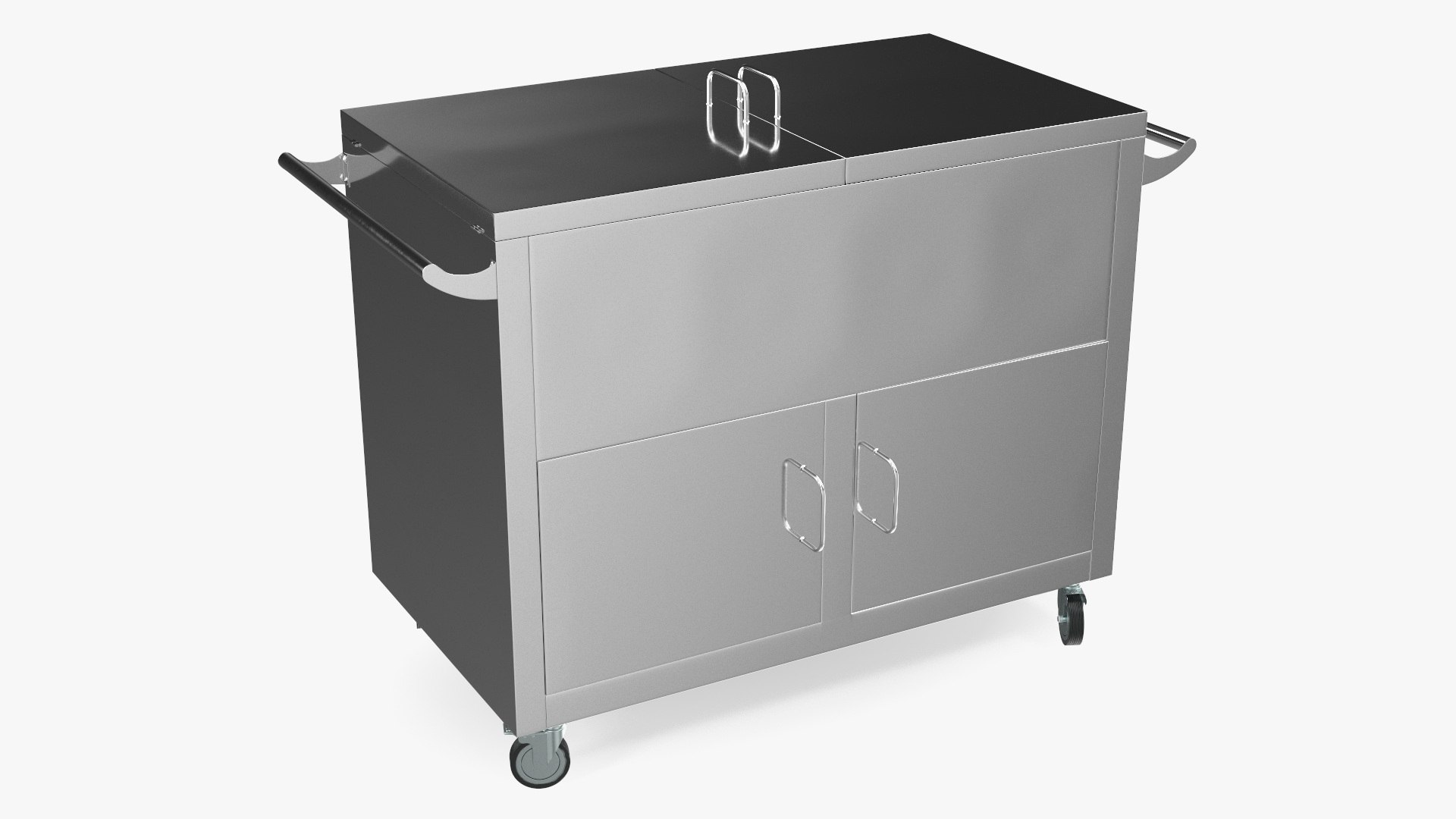 Stainless Steel Case Cart 3D Model - TurboSquid 2246270