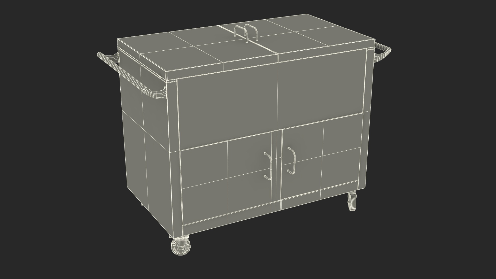 Stainless Steel Case Cart 3D Model - TurboSquid 2246270