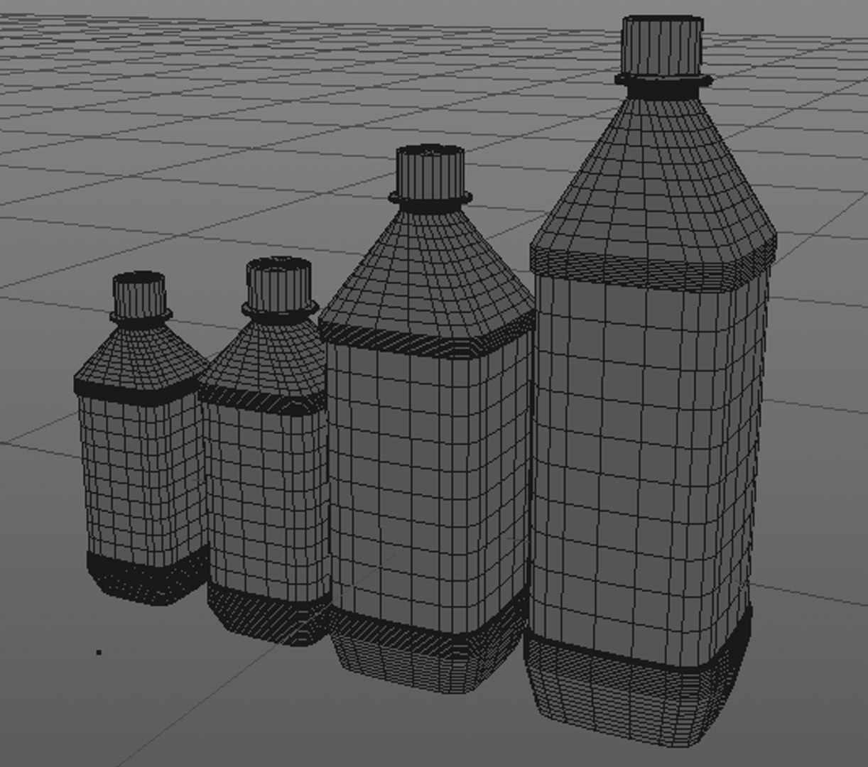 3d bottles fiji water model