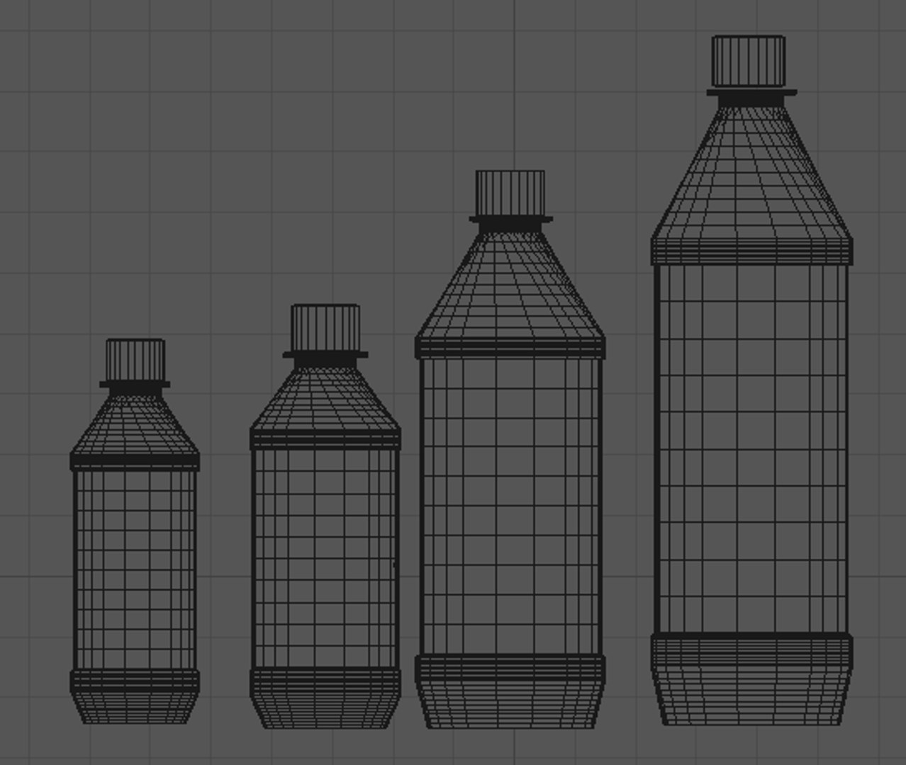 3d bottles fiji water model