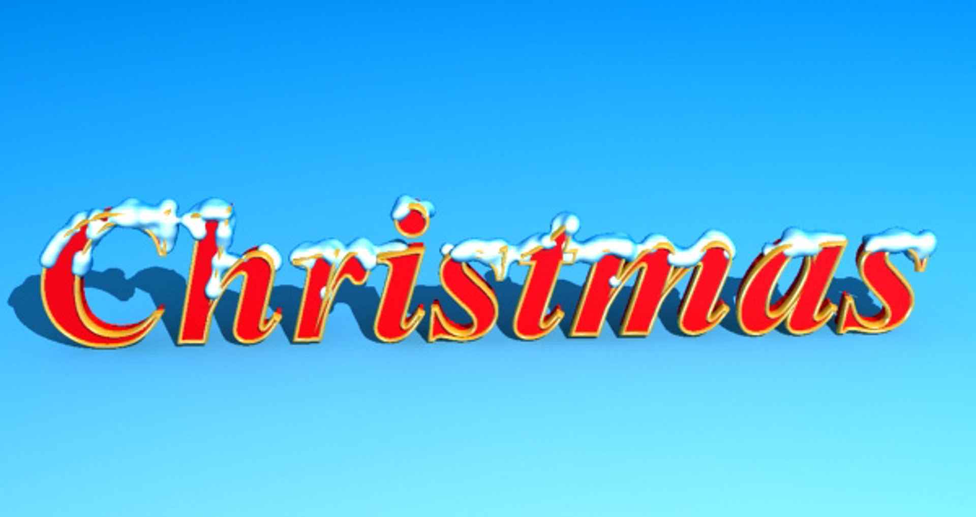 Christmas Logo Snow 3d Model