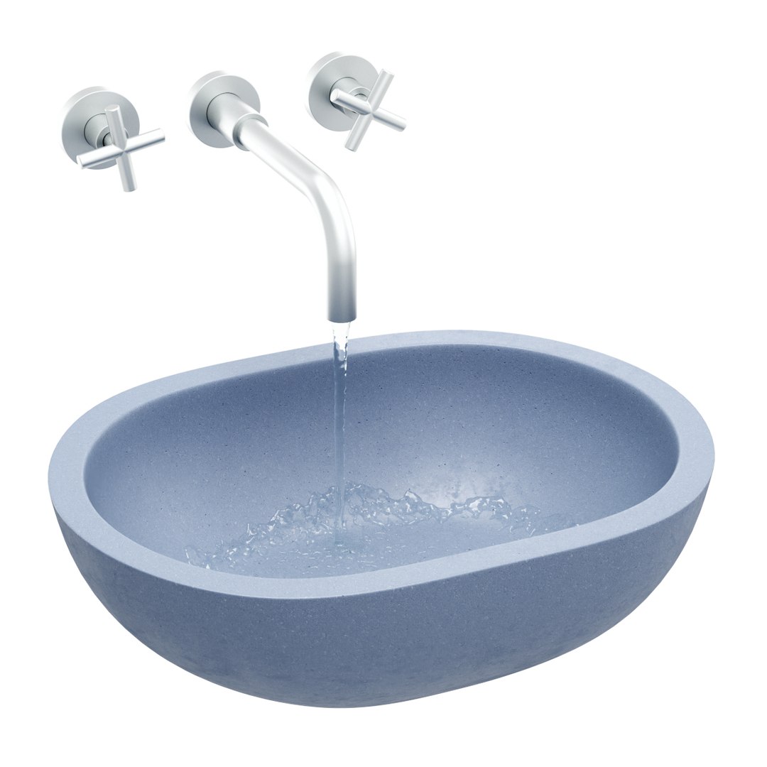 3D Anna Bathroom Sink In Architectural Concrete Model - TurboSquid 1946075