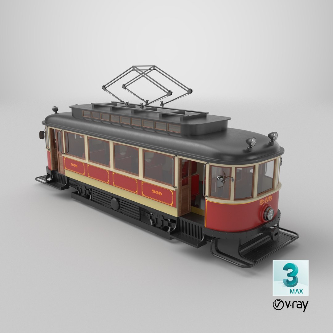 3D Detailed Tram Car Model - TurboSquid 2170503
