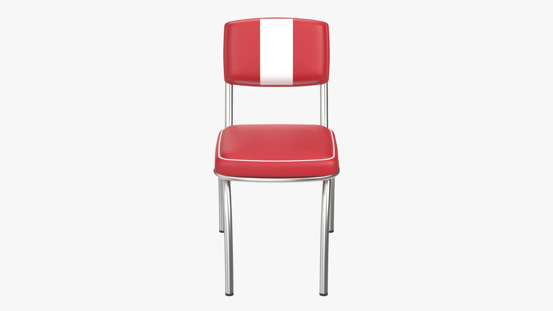 3D Retro Diner Chair 1 Model - TurboSquid 2190165