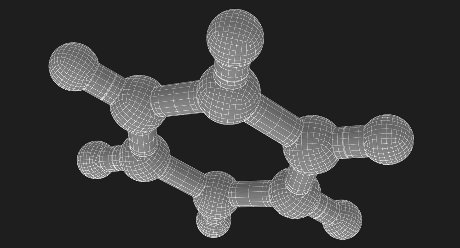 Benzene Scanline Ready 3d Model