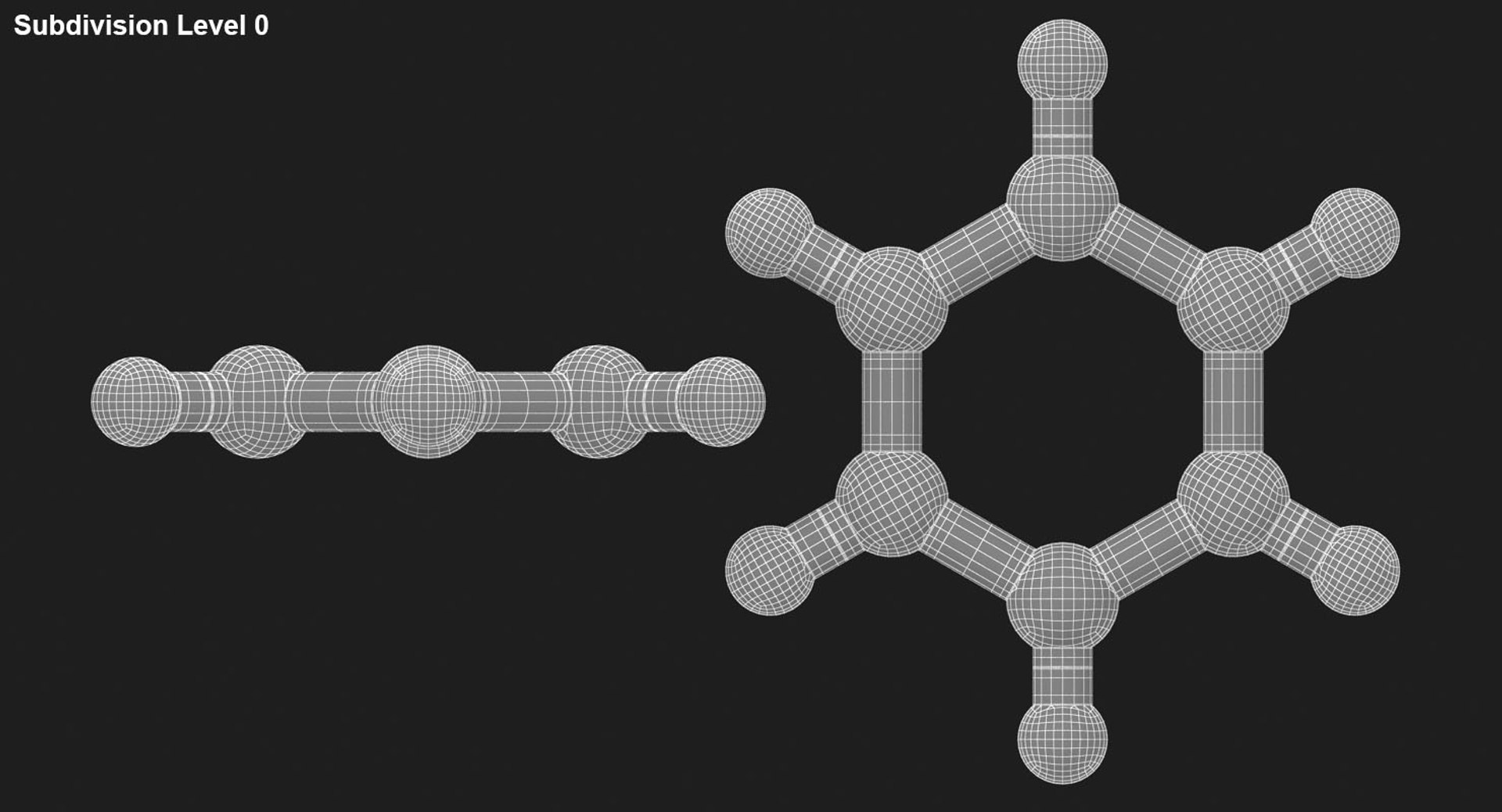 Benzene Scanline Ready 3d Model