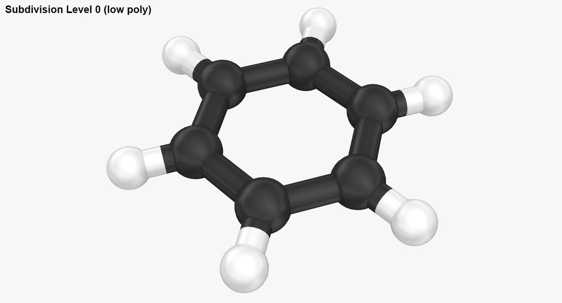 Benzene Scanline Ready 3d Model